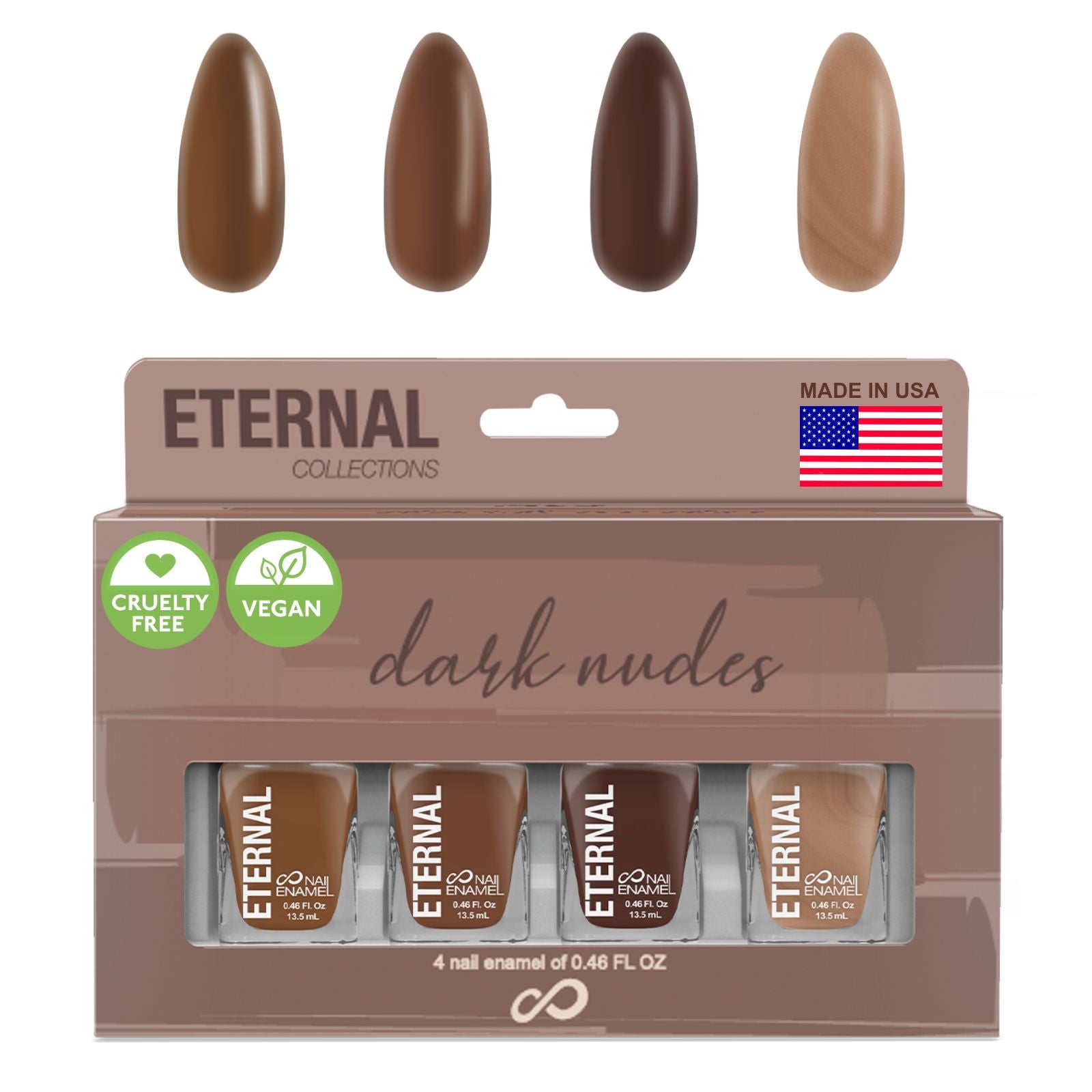Wild Dark Nudes - Nail Polish Collection | Eternal Cosmetics